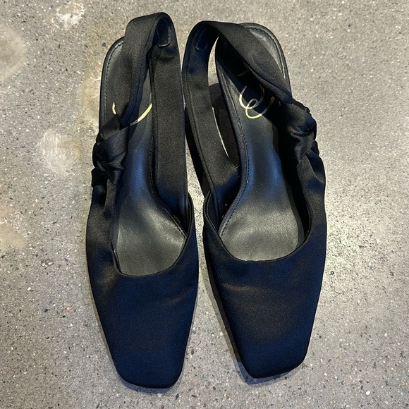 Sam Edelman | Shoes | Preloved Meredith Slingback Kitten Heel Black ...